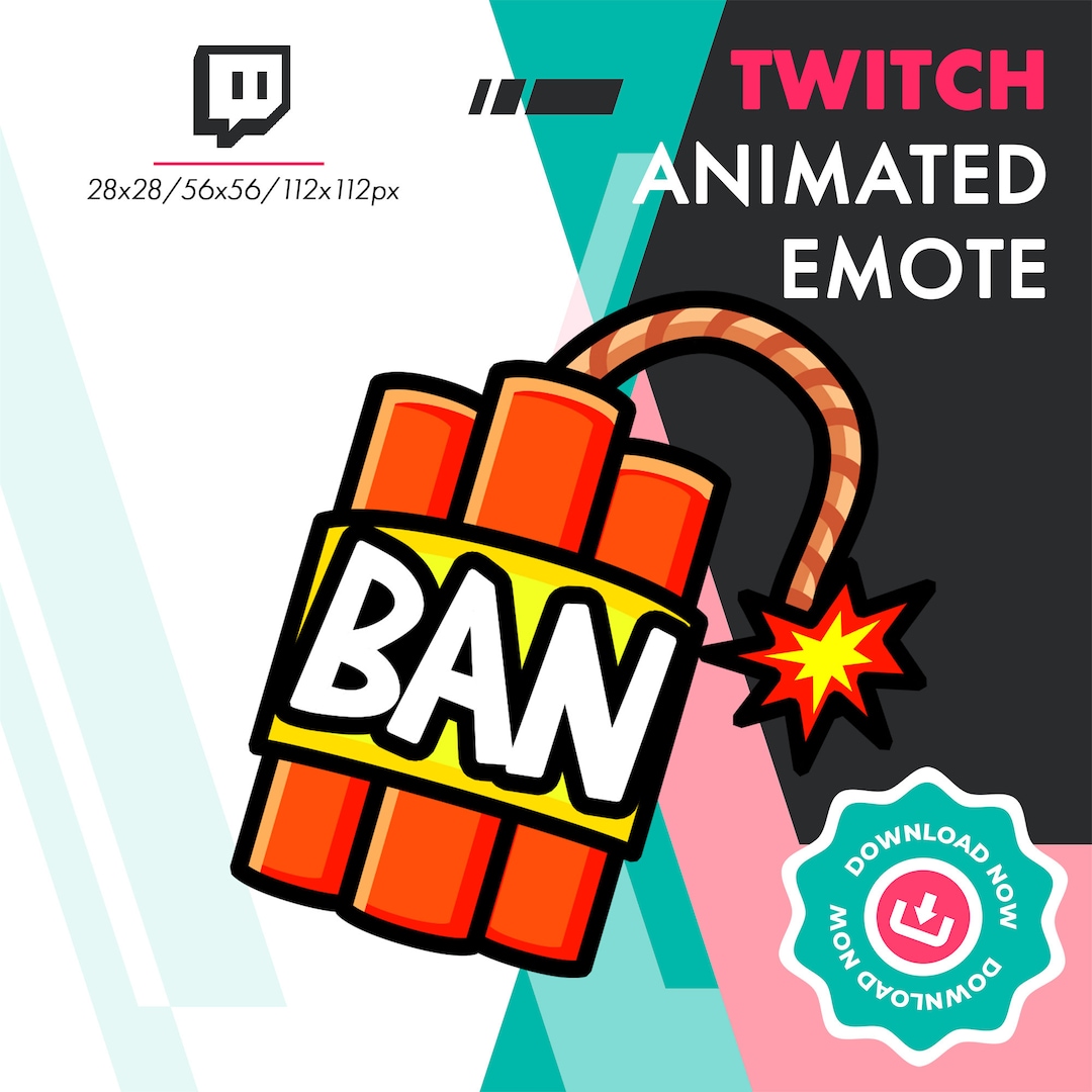 Animated Twitch Ban Emote | Cartoon Ban Emote for Twitch Youtube ...