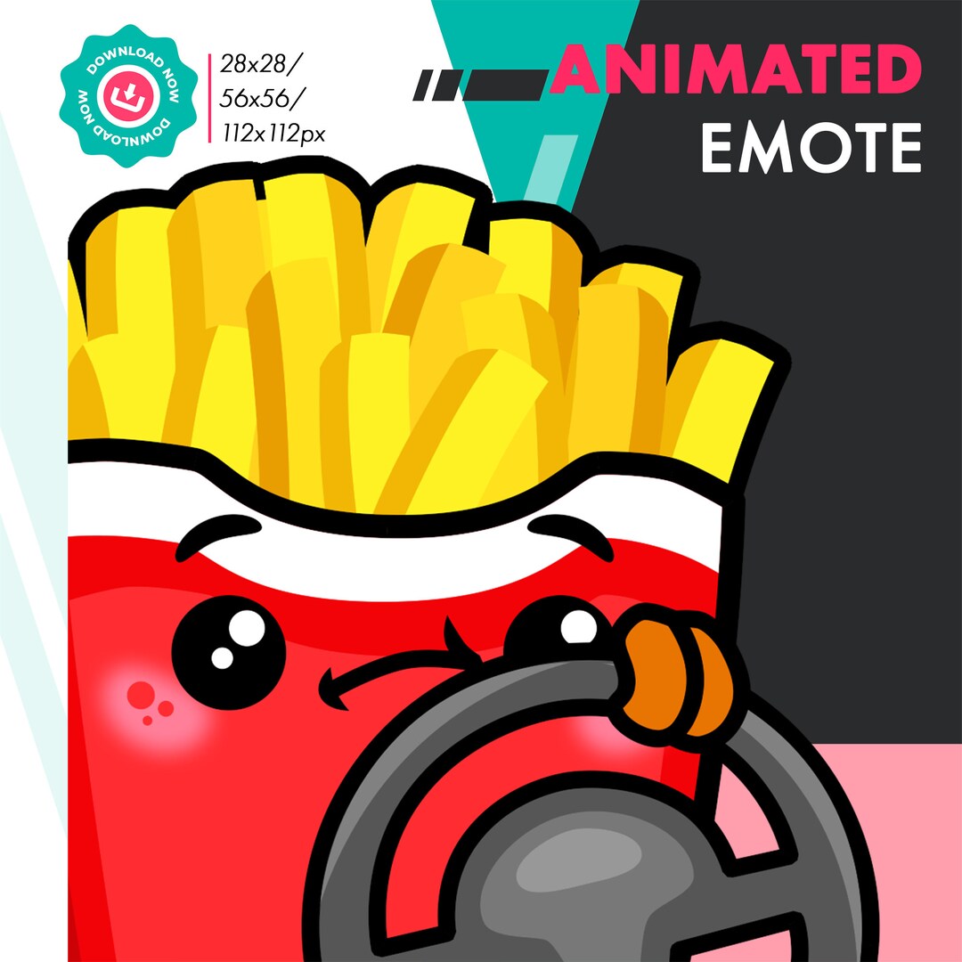 Animated French Fries Steering Wheel Emote, Animated Potato Chips ...