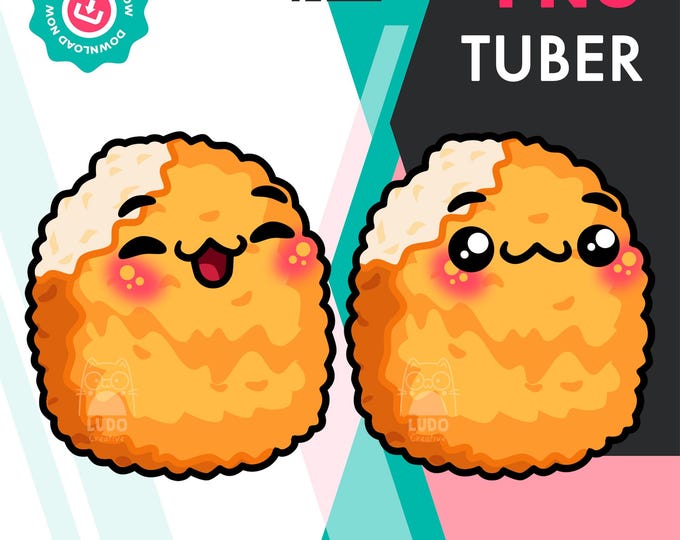 Chicken Nugget Pngtuber - Cute Avatar for Twitch Streaming - Etsy Canada