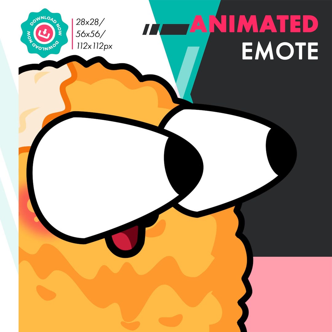 Animated Nugget Eyes Emote, Cute Fried Chicken Boba Emote for Twitch ...