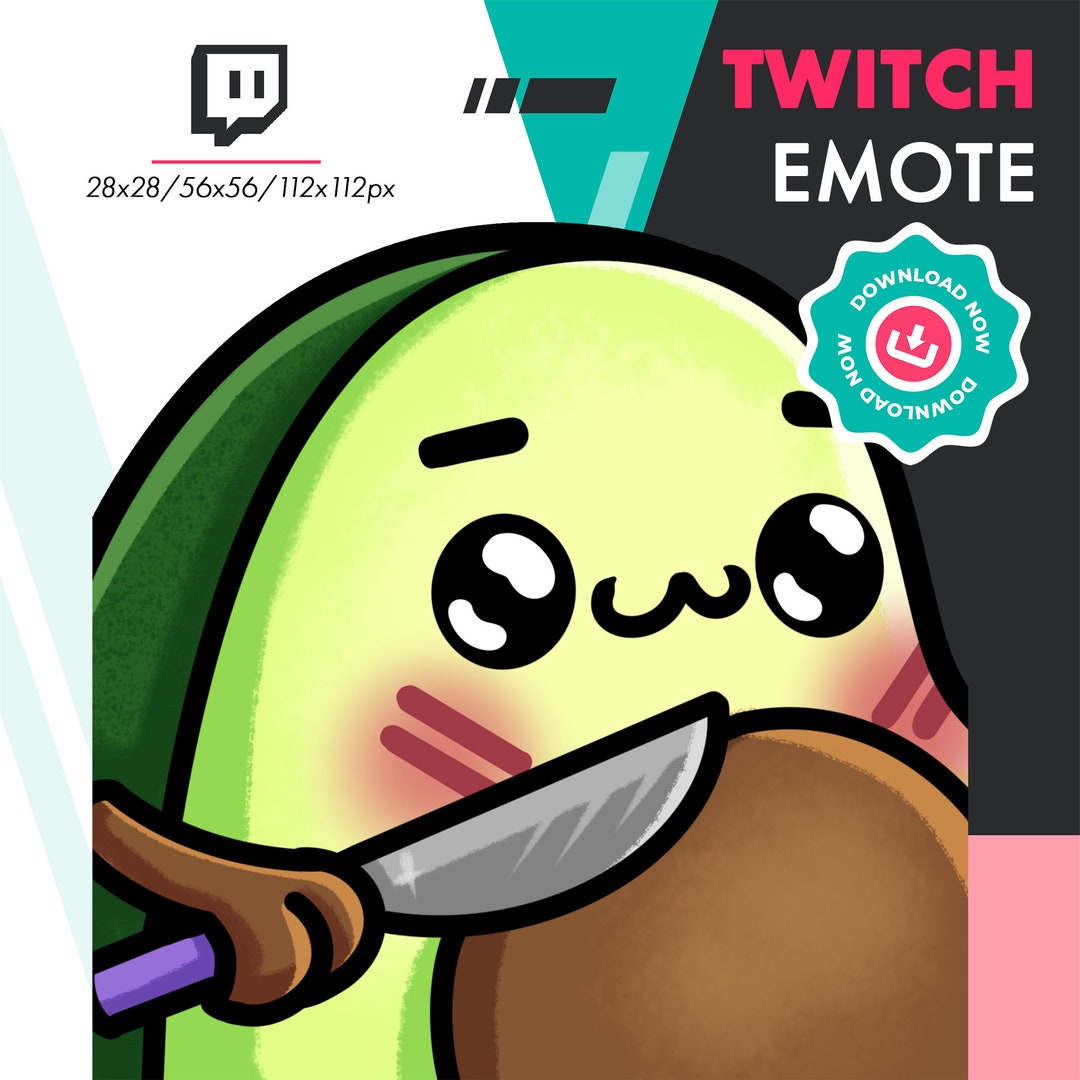Twitch Avocado Emote | Cute Avocado Knife Emote for Twitch Youtube ...