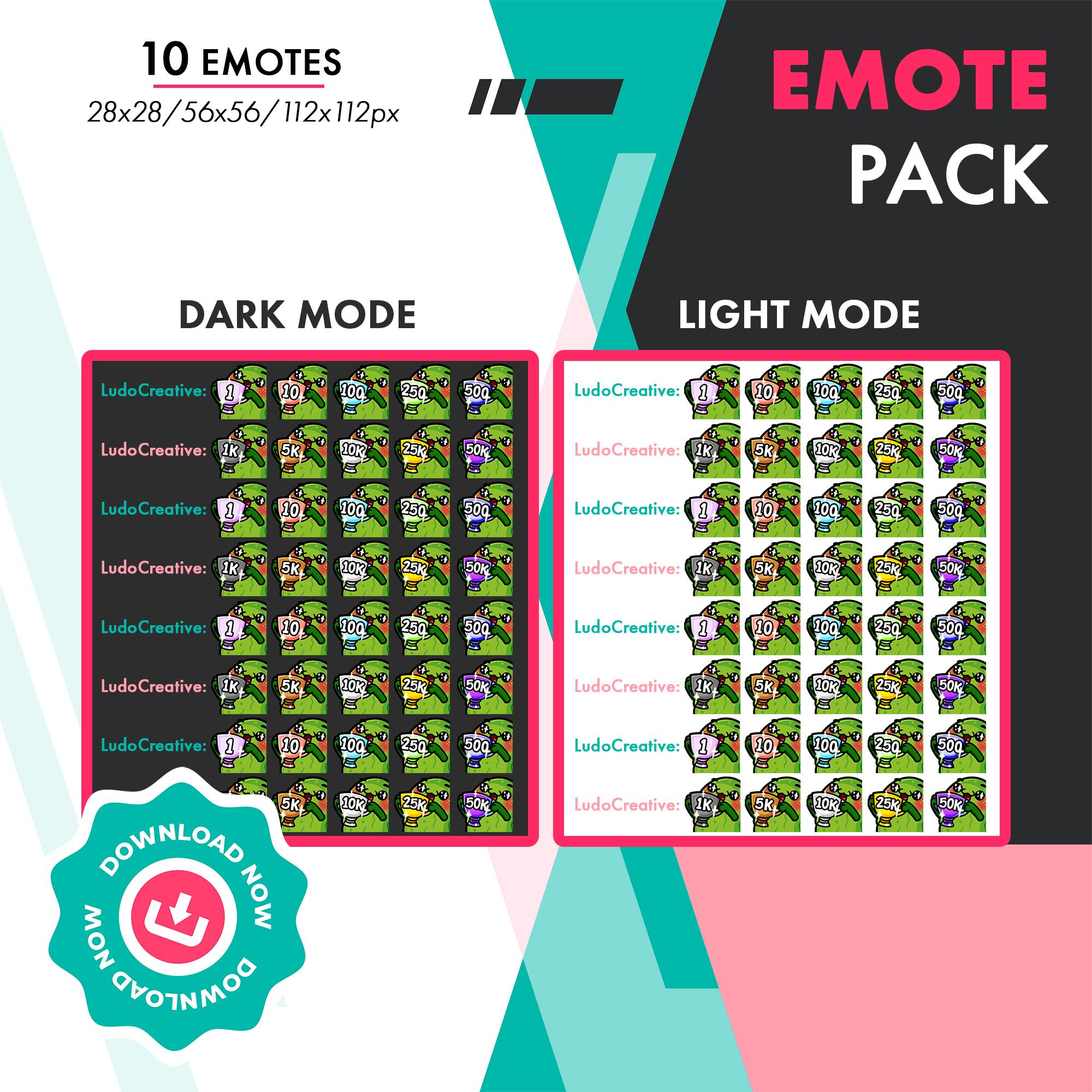 Pickle Bit Emote Pack, Cute 10 Gherkin Trophy Bit, Tier Emote Set for ...
