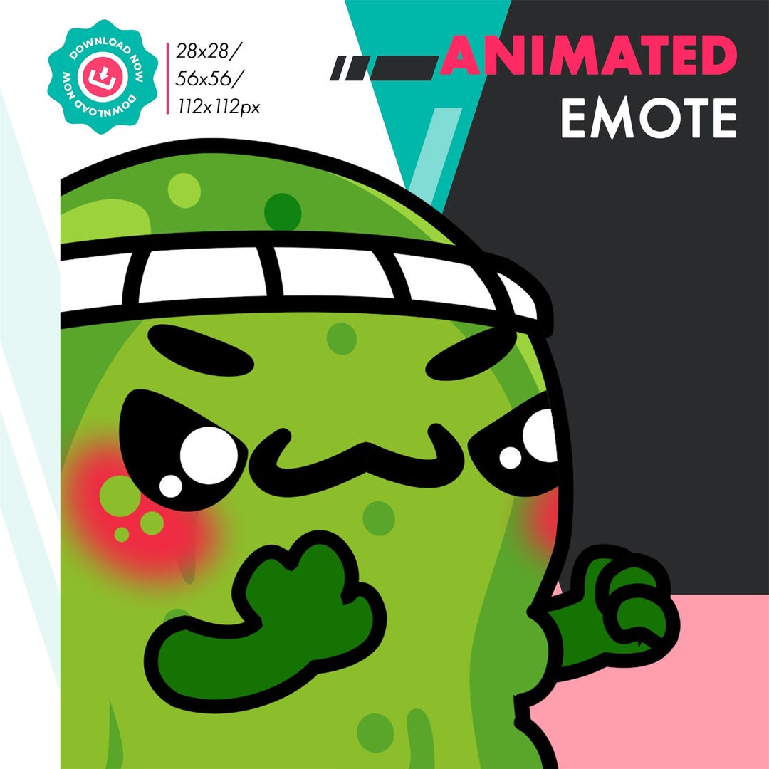 Animated Pickle Punch Emote, Cute Pickle Boxing Emote for Twitch ...