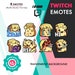 Twitch Toast Emote Pack | Cartoon Bread Rage, Knife, Hi, Cozy Blanket ...