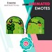 Animated Pickle Emotes Pack 16, 5 Cute Pickle Gym, Eyes on You, Sleep ...