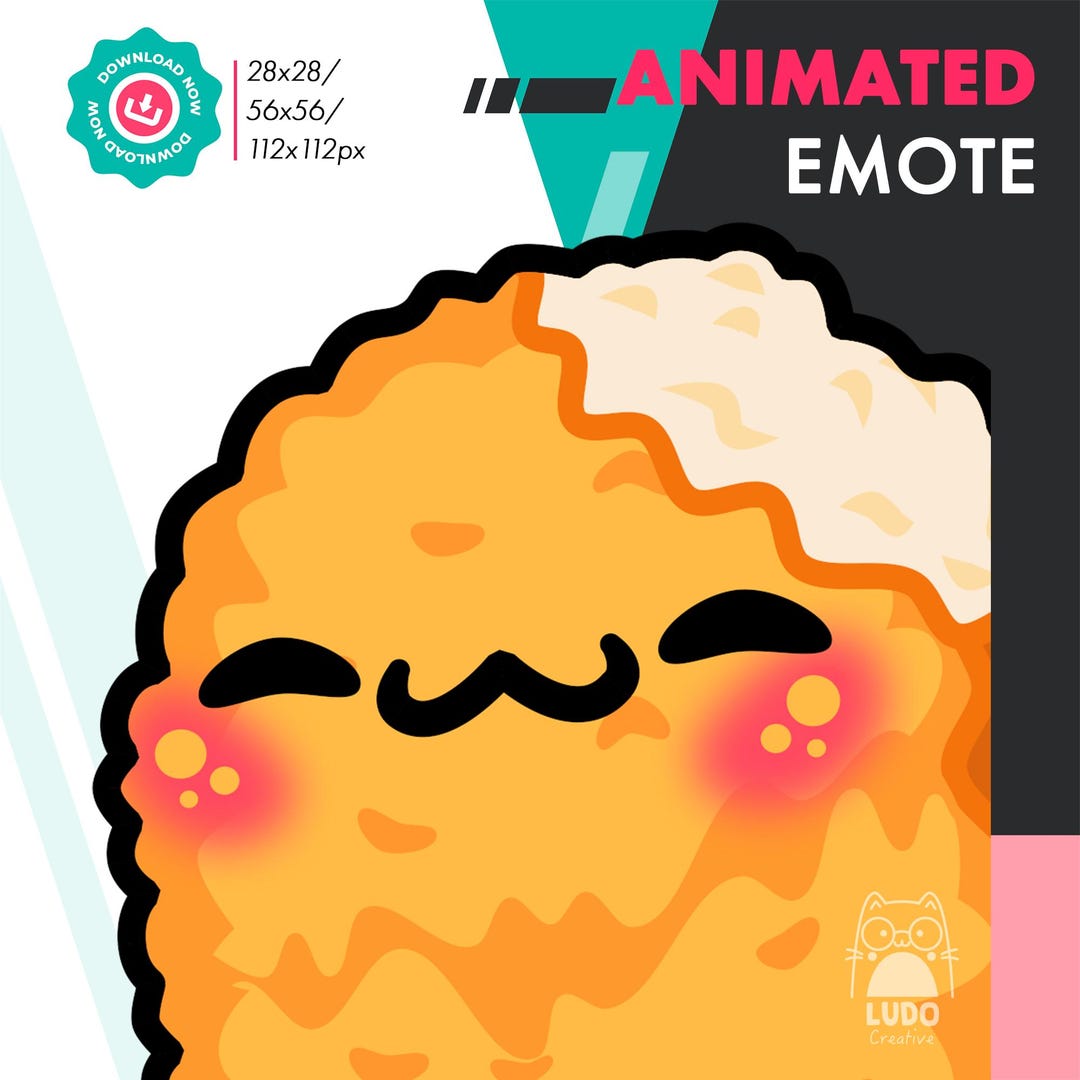 Animated Chicken Nugget Nodders Emote, Cute Fried Chicken Nod Emote for ...