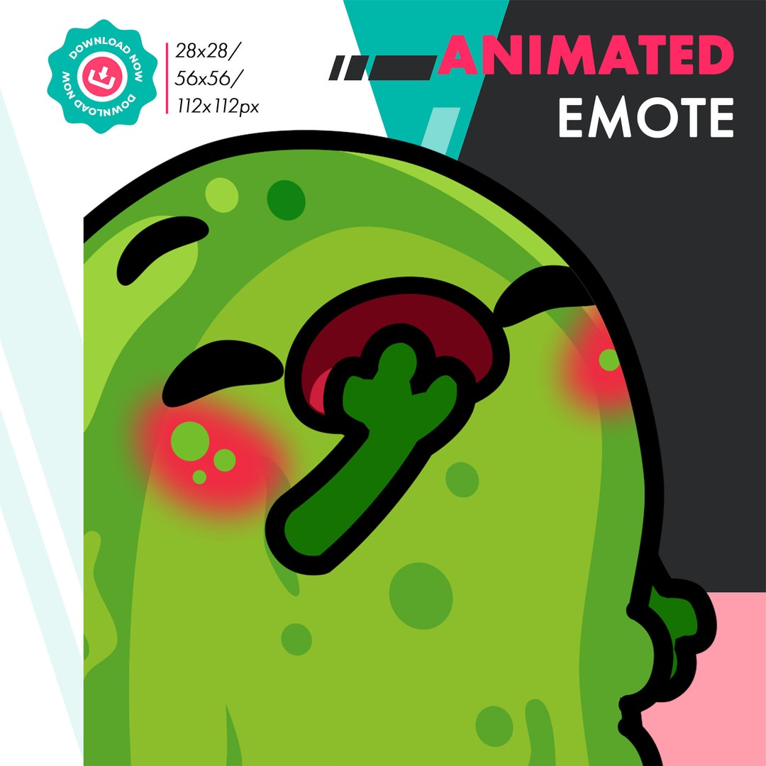 Animated Pickle Yawn Emote, Cute Sleepy Gherkin Emote for Twitch ...
