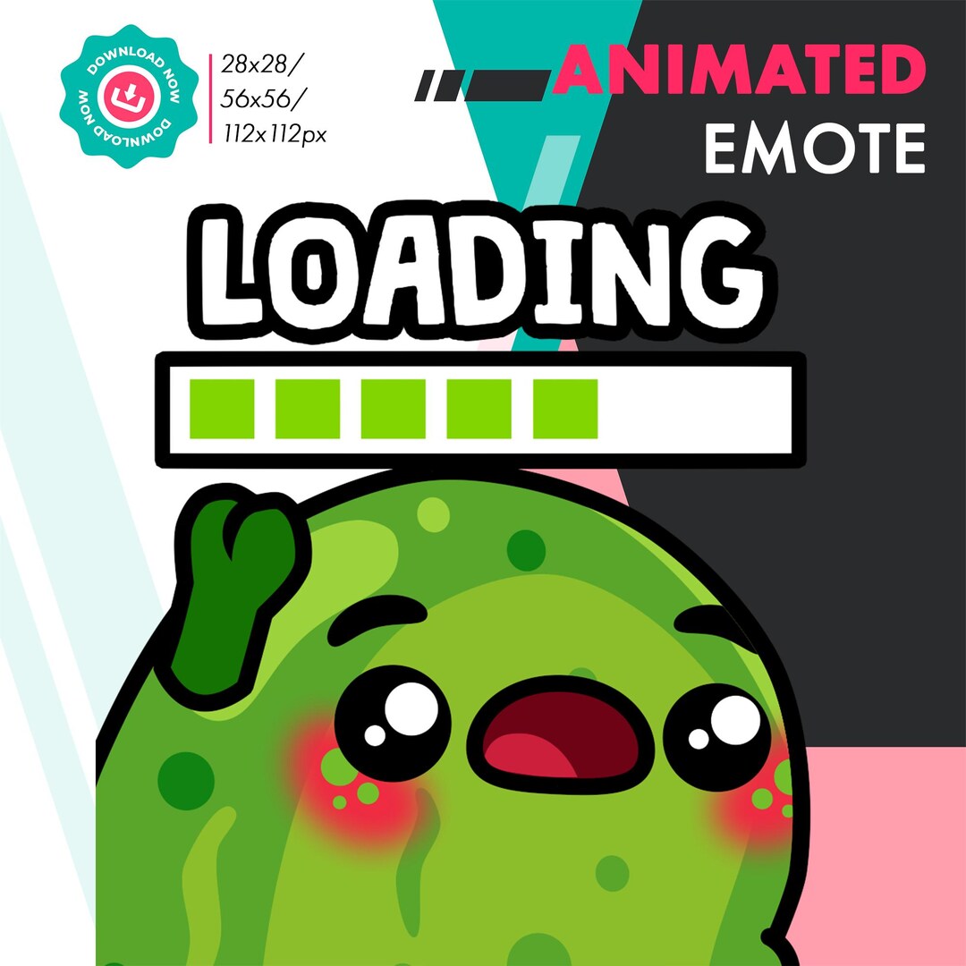 Animate Pickle Confused Emote, Cute Pickle Loading Emote for Twitch ...