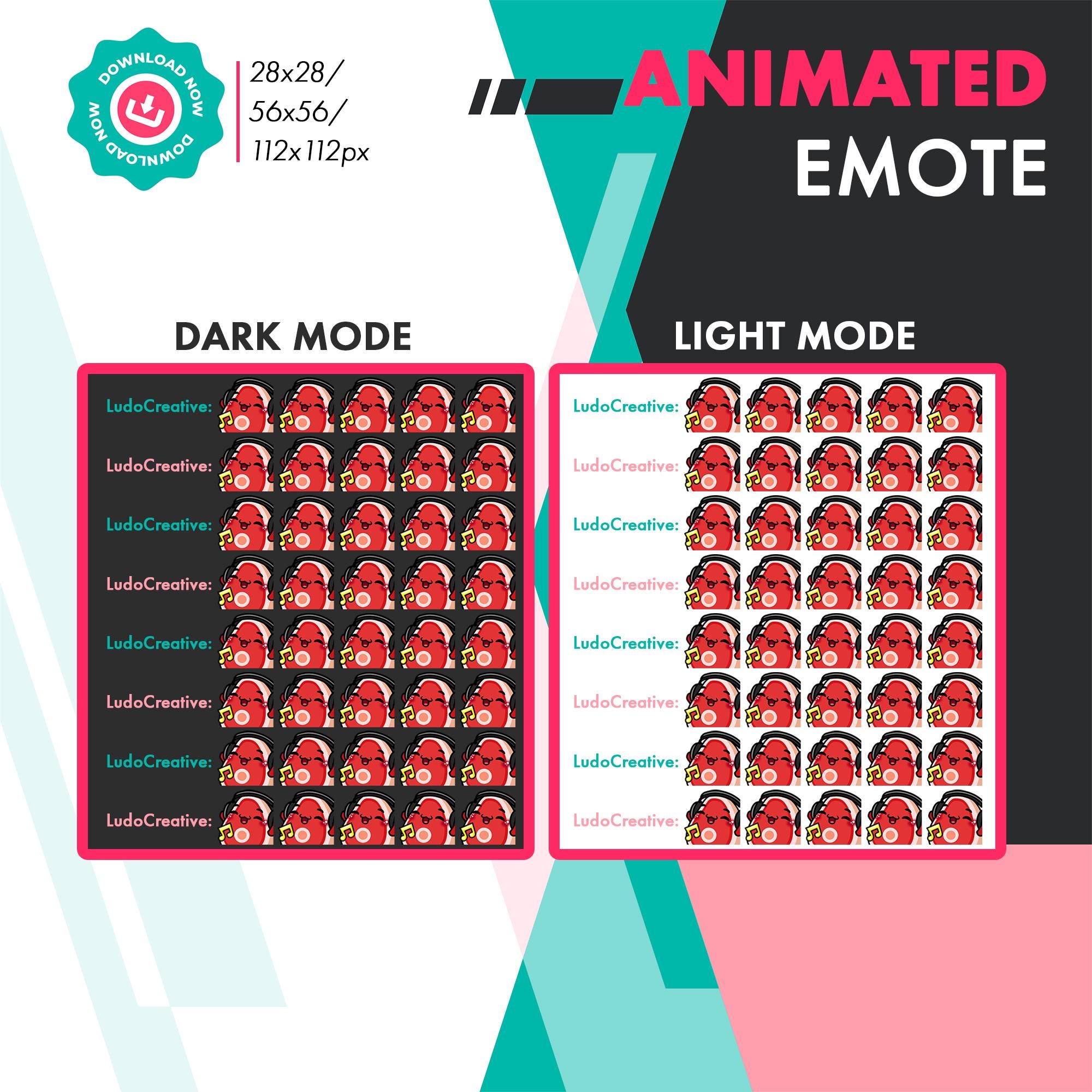 Animated Steak Jam Emote, Cute Food Jamming Emote for Twitch Youtube ...