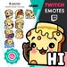 Animated Toast Emotes Pack, 5 Cute Bread and Butter Wiggle, Steer ...
