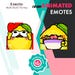 Animated Lemon Emotes Pack 6, 5 Cute Lemon Hug, Kiss, Elmo Fire Emote ...