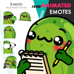 Animated Pickle Emotes Pack 10, 5 Cute Pickle Bongo Tap, Leave, Money ...