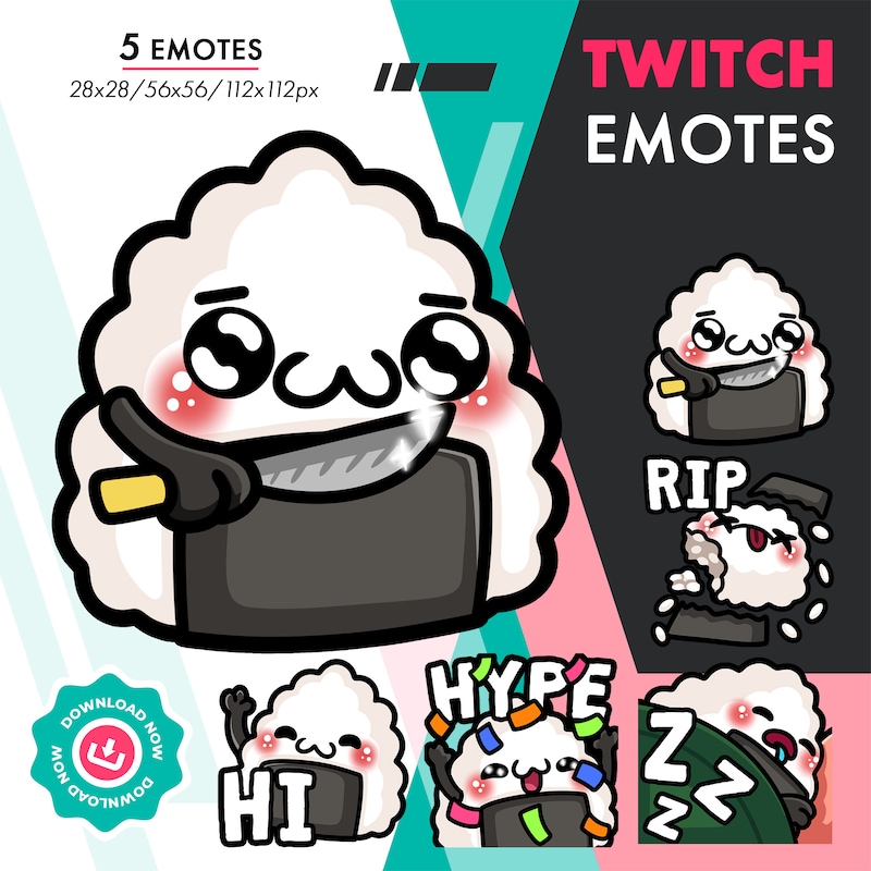 Onigiri Twitch Emotes - Etsy