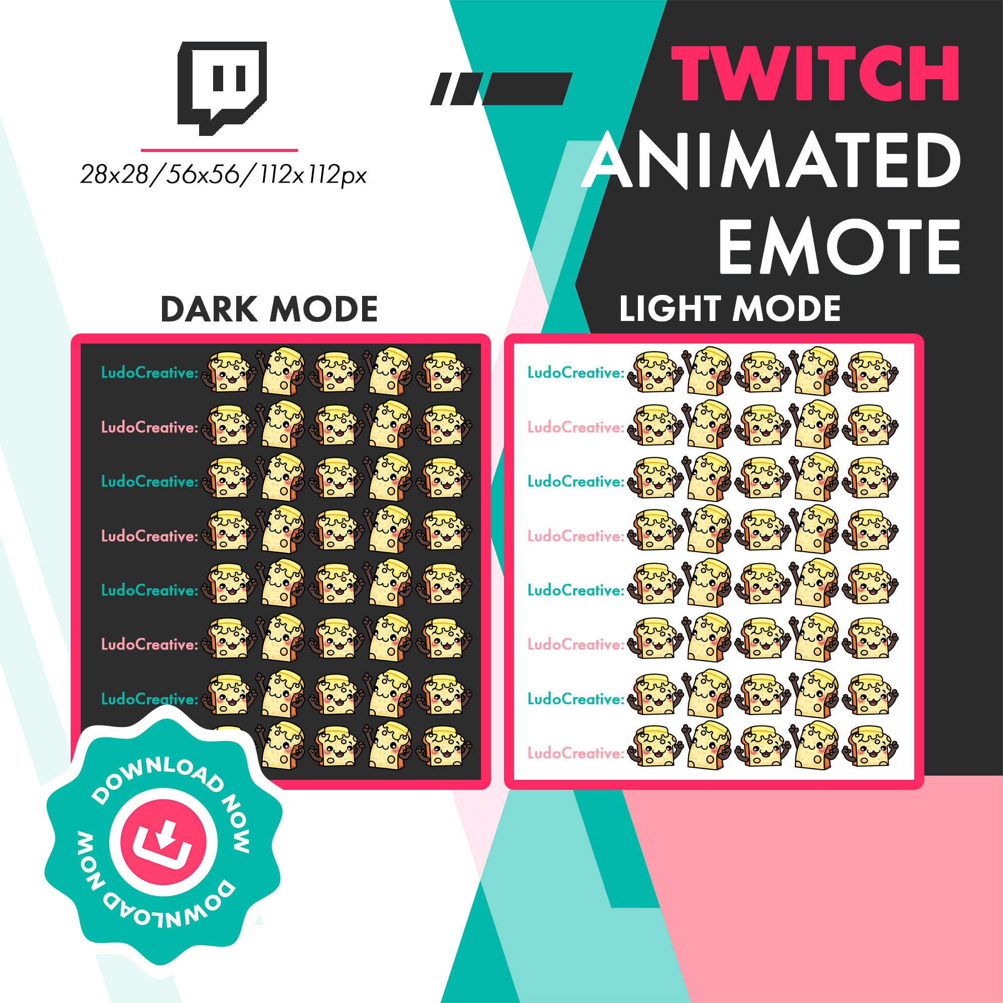 Animated Toast Emote, Bread Animated Dance Emote for Twitch Streamers ...