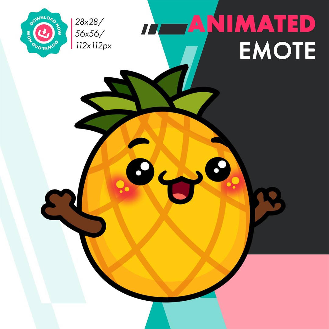 Animated Pineapple Dance Emote, Cute Fruit Jam Emote for Twitch ...