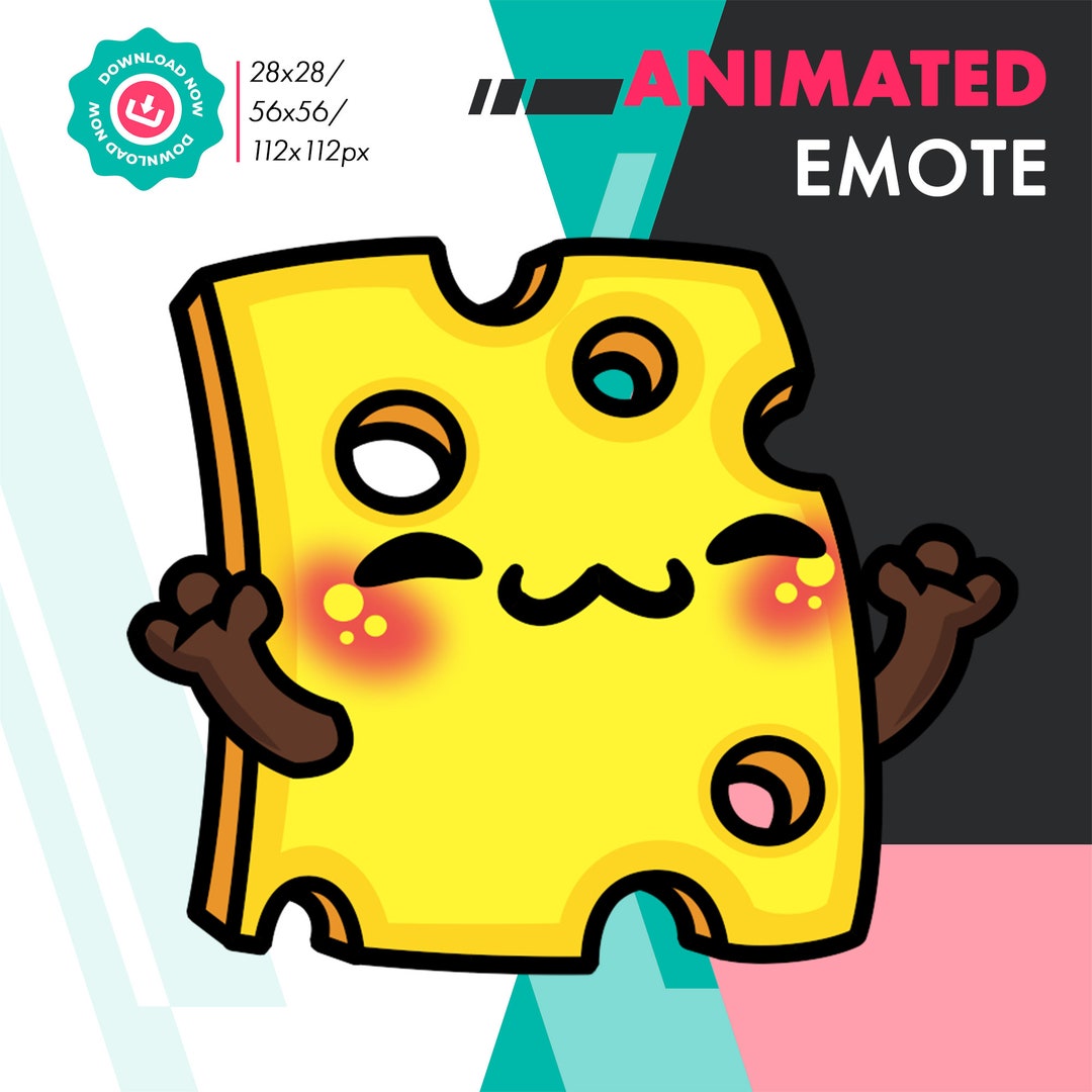 Animated Dance Emote, Cute Cheese Jam Emote for Twitch Streamers - Etsy