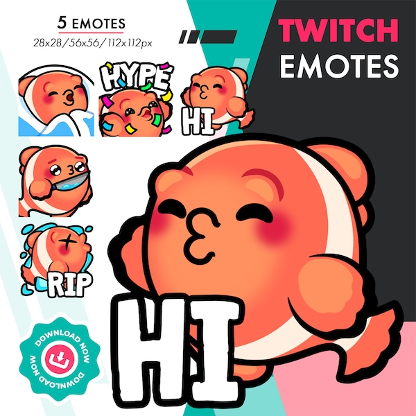 Twitch Fish Emotes - Etsy
