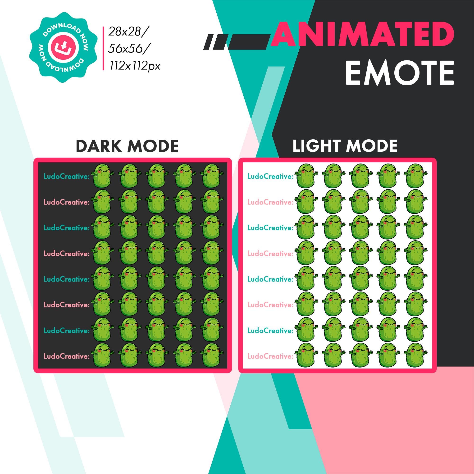 Animated Pickle Dance Emote, Cute Pickle Jump Emote for Twitch Youtube ...