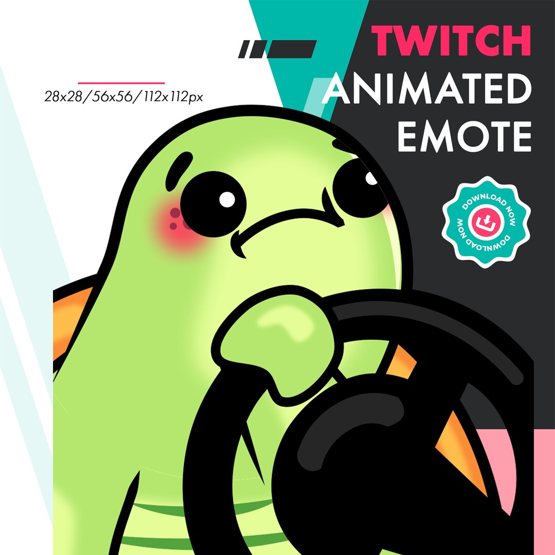 Animated Turtle Emote, Animated Tortoise Steer Emote for Twitch ...