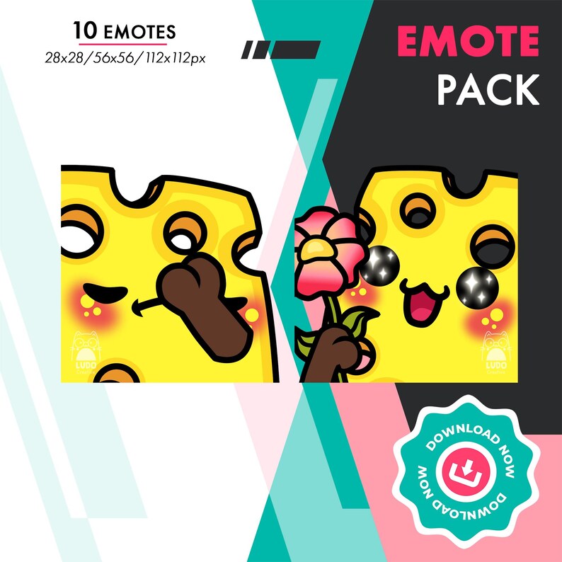 Cheese Emote Pack 2, 10 Cute Twitch Cheddar Slice Facepalm, Ban ...