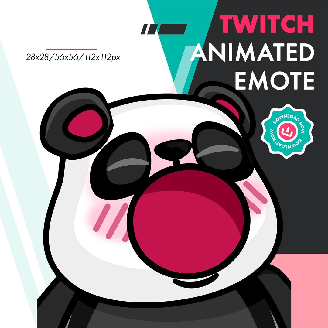 Animated Panda Emote | Cute Panda Pop Emote for Twitch Youtube Discord ...