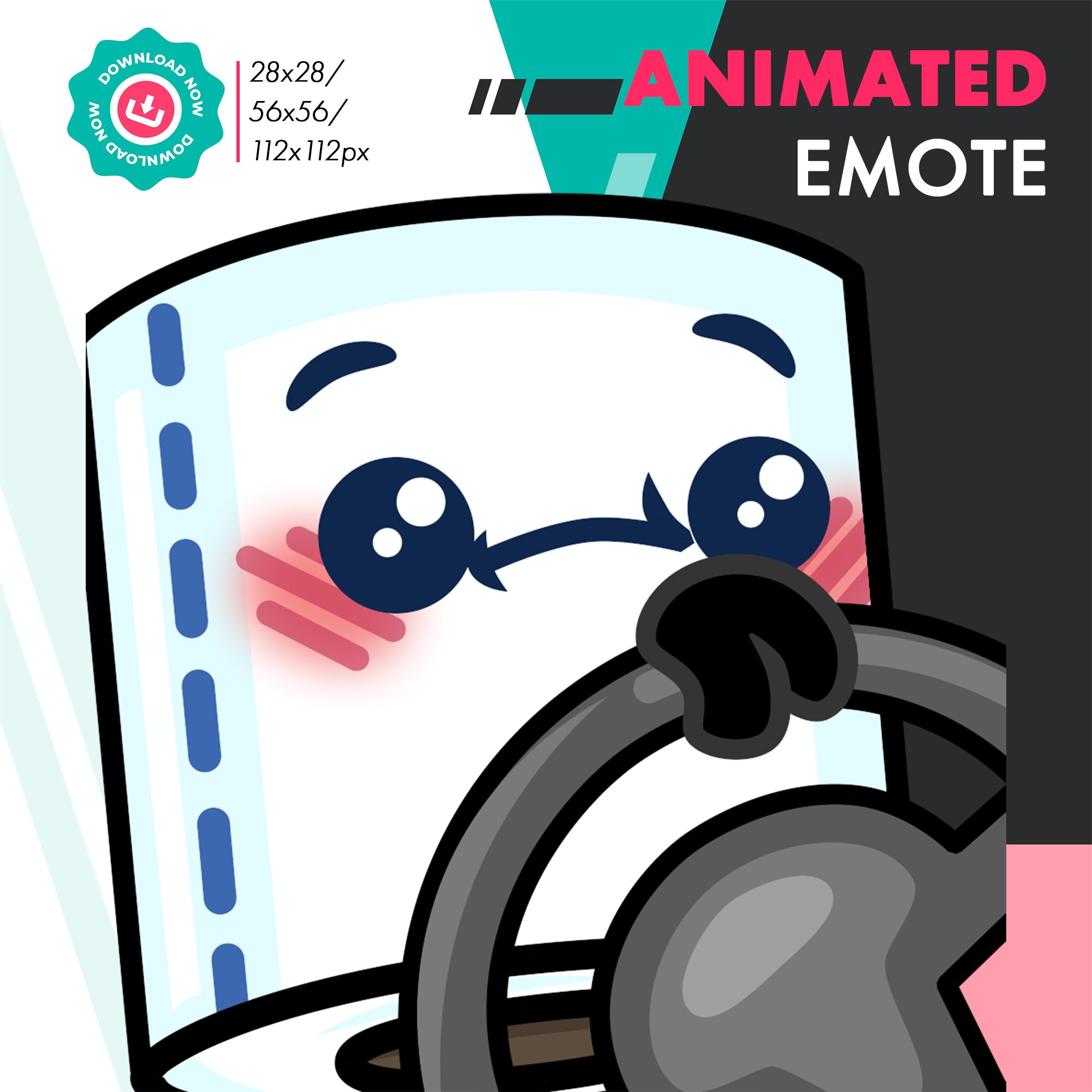 Animated Toilet Paper Emote, Animated Tissue Steer Emote for Twitch ...