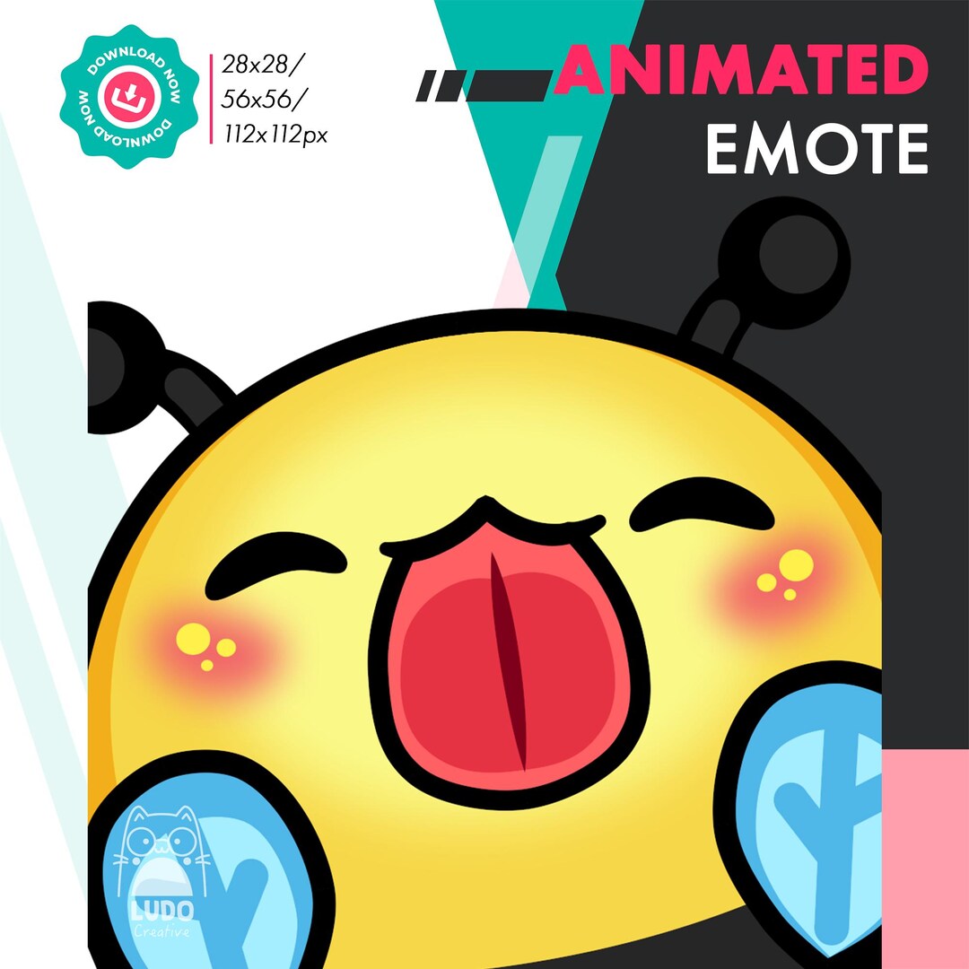 Animated Bee Lick Emote, Animated Wasp Tongue Emote for Twitch, Youtube ...