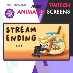 Animated Toast Overlay, Cute Bread and Butter Screens for Streamers - Etsy