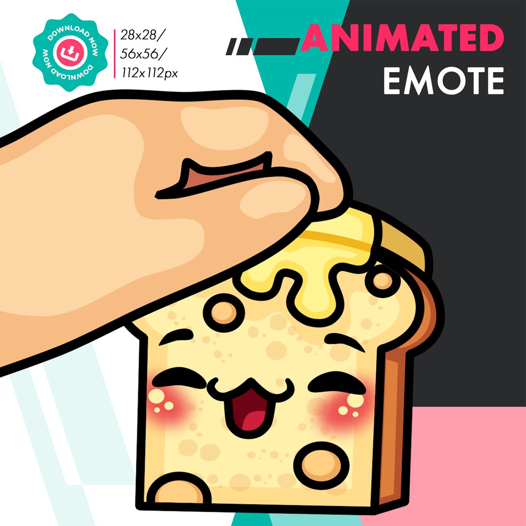 Animated Toast Emote, Cute Bread Pet Emote for Twitch Streamers - Etsy