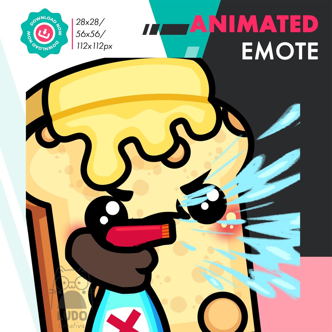 Animated Toast Spray Bottle Emote, Cute Bread and Butter Bad Emote for ...