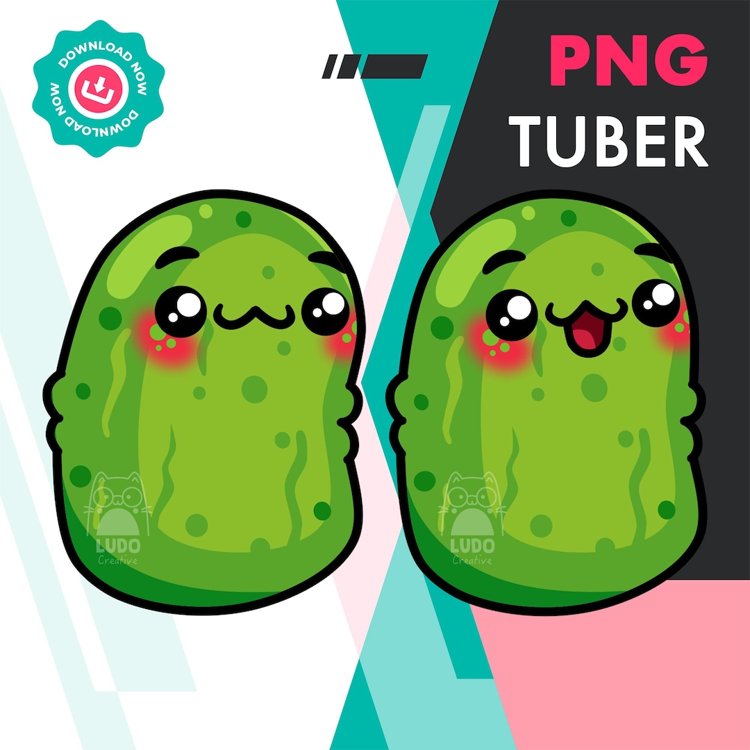 Pngtuber Pickle, Cute Cucumber Vtuber for Twitch, Youtube, Discord ...