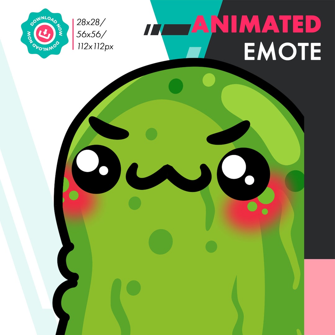 Animated Pickle Nodders Emote, Cute Pickle Emote for Twitch Youtube ...