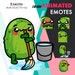 Animated Pickle Emotes Pack, 10 Cute Gherkin Wiggle, Aim, Bonk Emote ...