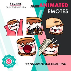 Animated Smores Emotes Pack, 5 Cute S'more Aim, Cozy Blanket, POP Emote ...