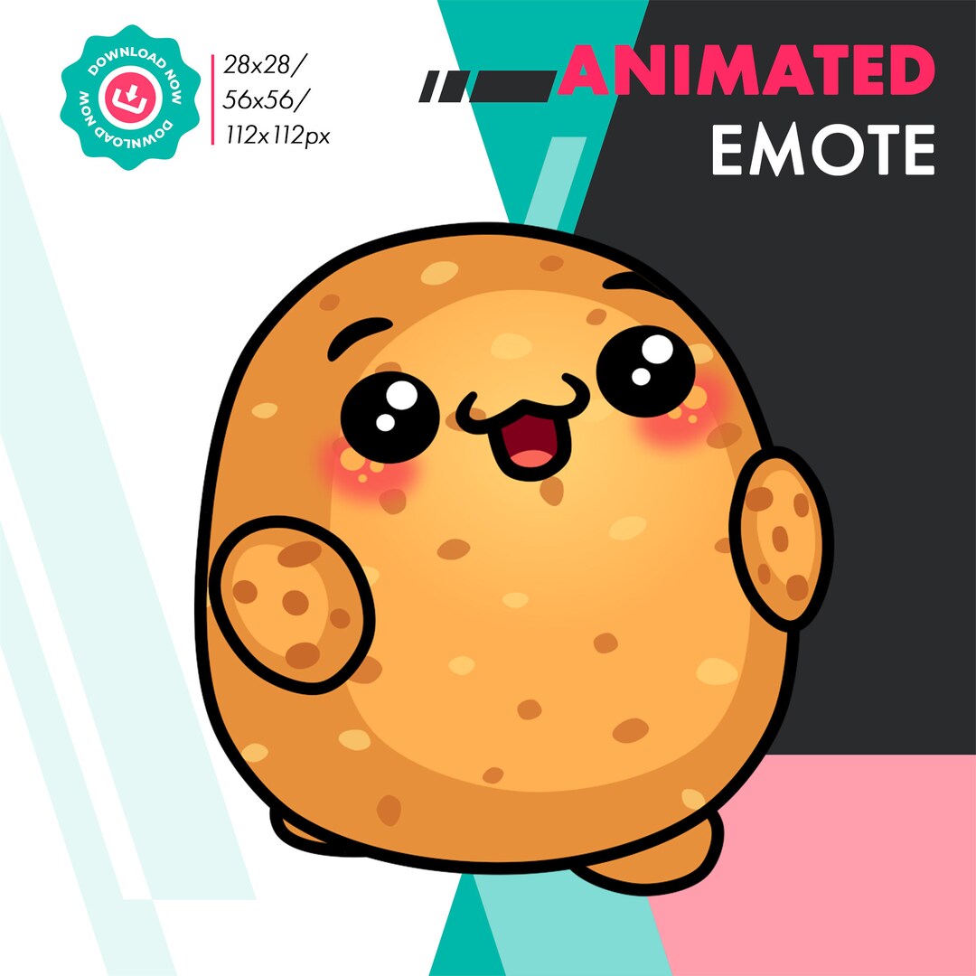 Animated Walking Potato Emote, Cute Vegetable Emote for Twitch Youtube ...