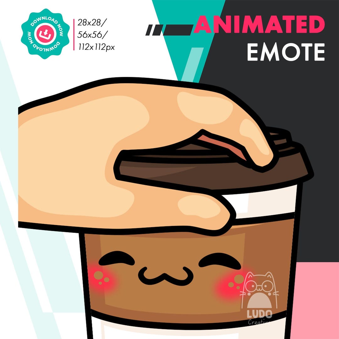 Animated Coffee Cup Pet Emote: Twitch/discord/youtube Streamer Emotes ...