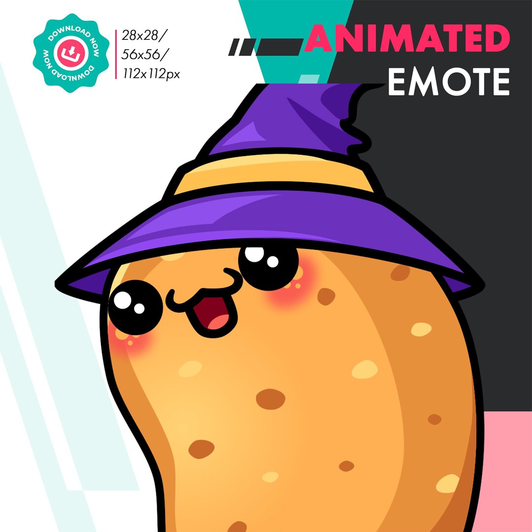 Animated Halloween Potato Wiggle Emote, Animated Potato Bobble Emote ...