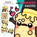 Animated Toast Emotes Pack 2, 5 Cute Bread and Butter Raid, Love, Noted ...