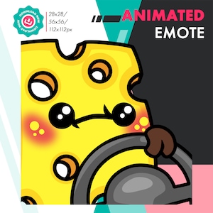 Animated Cheese Emote, Animated Cheese Steer Emote for Twitch Streamers ...
