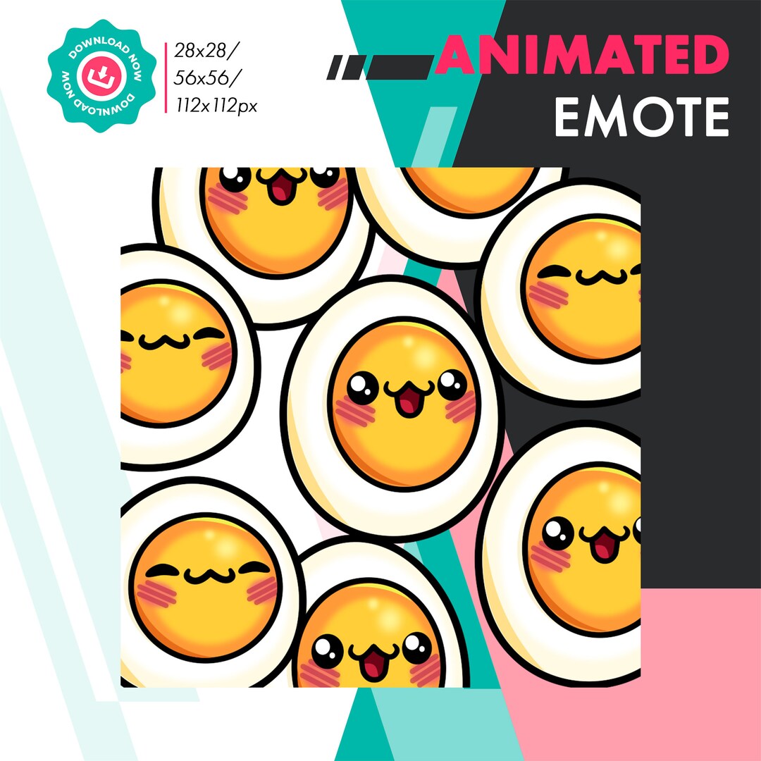 Animated Egg Raid Emote, Animated Boiled Egg Emote for Twitch, Youtube ...