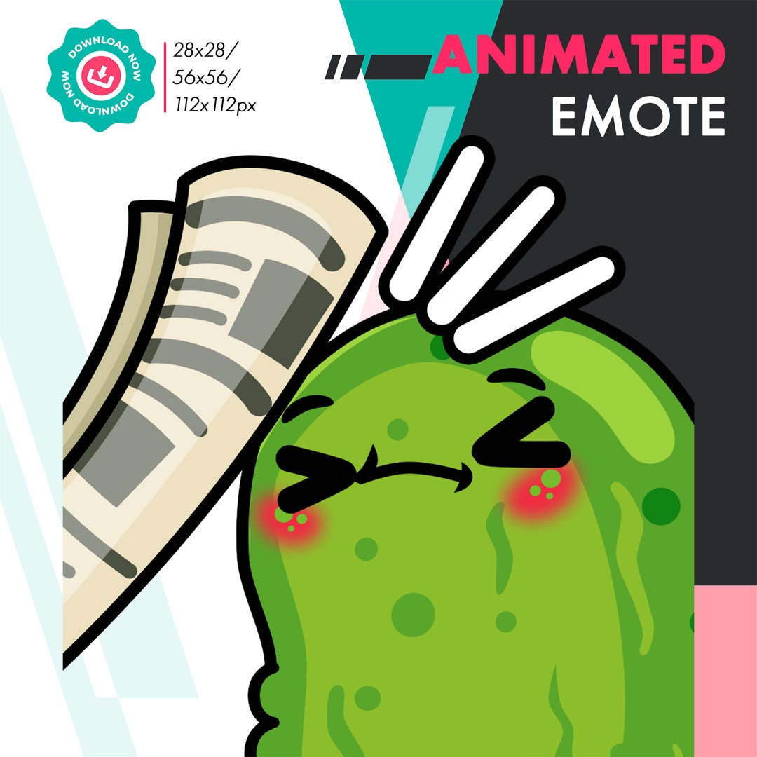 Animated Pickle Emote, Animated Gherkin Bonk Emote for Twitch Streamers ...