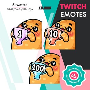 Potato Emote Pack 2, Cute 5 Potato Trophy Bit, Tier Emote Set for ...