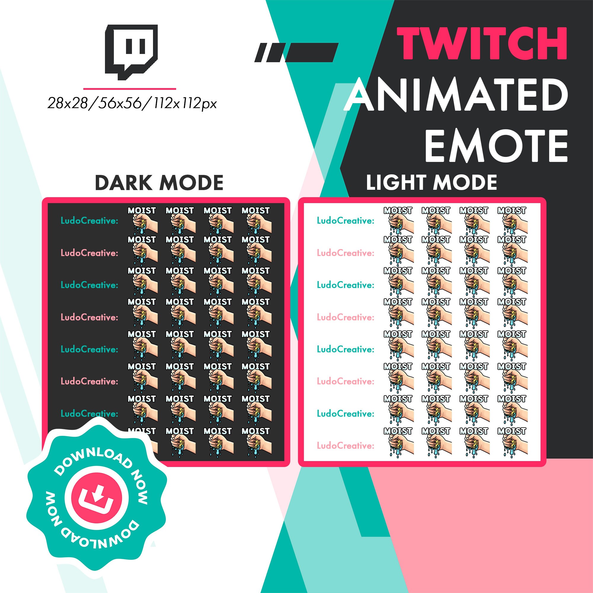 Animated Emotes, Cute Twitch Moist Emote for Streamers - Etsy