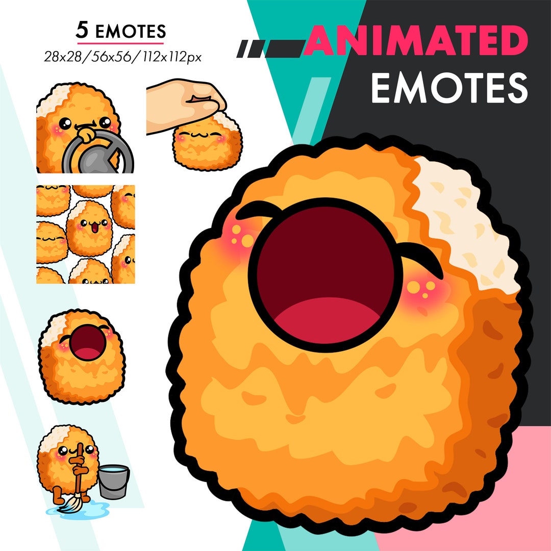 Animated Chicken Nugget Emotes Pack, 5 Cute Fried Chicken Steering ...