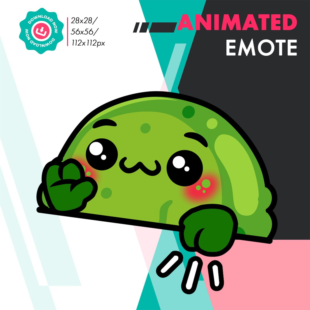 Animated Pickle Emote, Cute Gherkin Bongo Tap Emote for Twitch Youtube ...