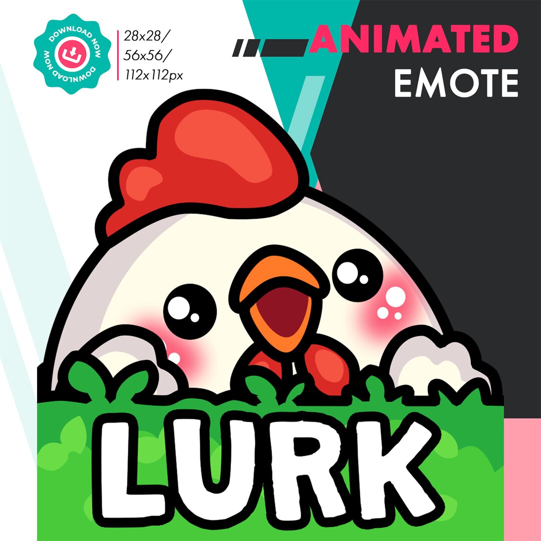 Animated Chicken Emote, Cute Chick Lurk Emote for Twitch Youtube ...