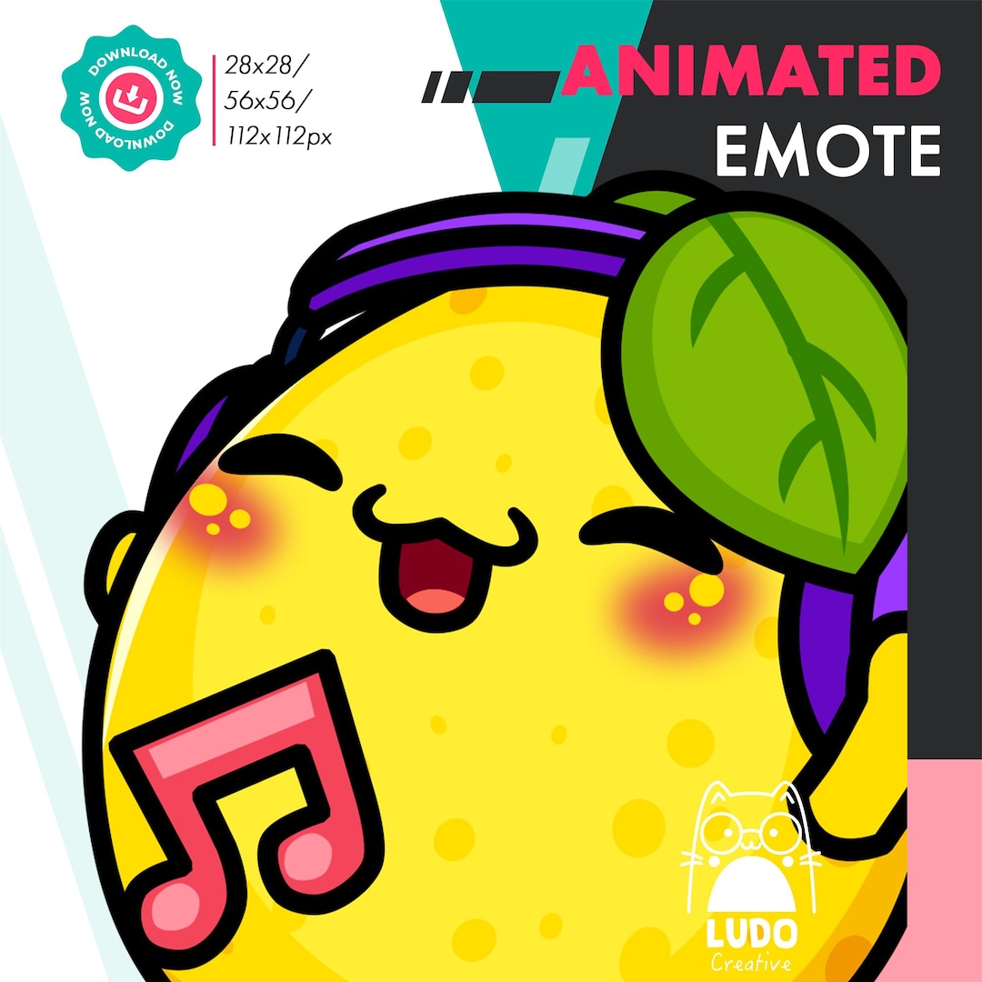Animated Lemon Jam Emote, Cute Food Emote for Twitch Youtube Discord ...