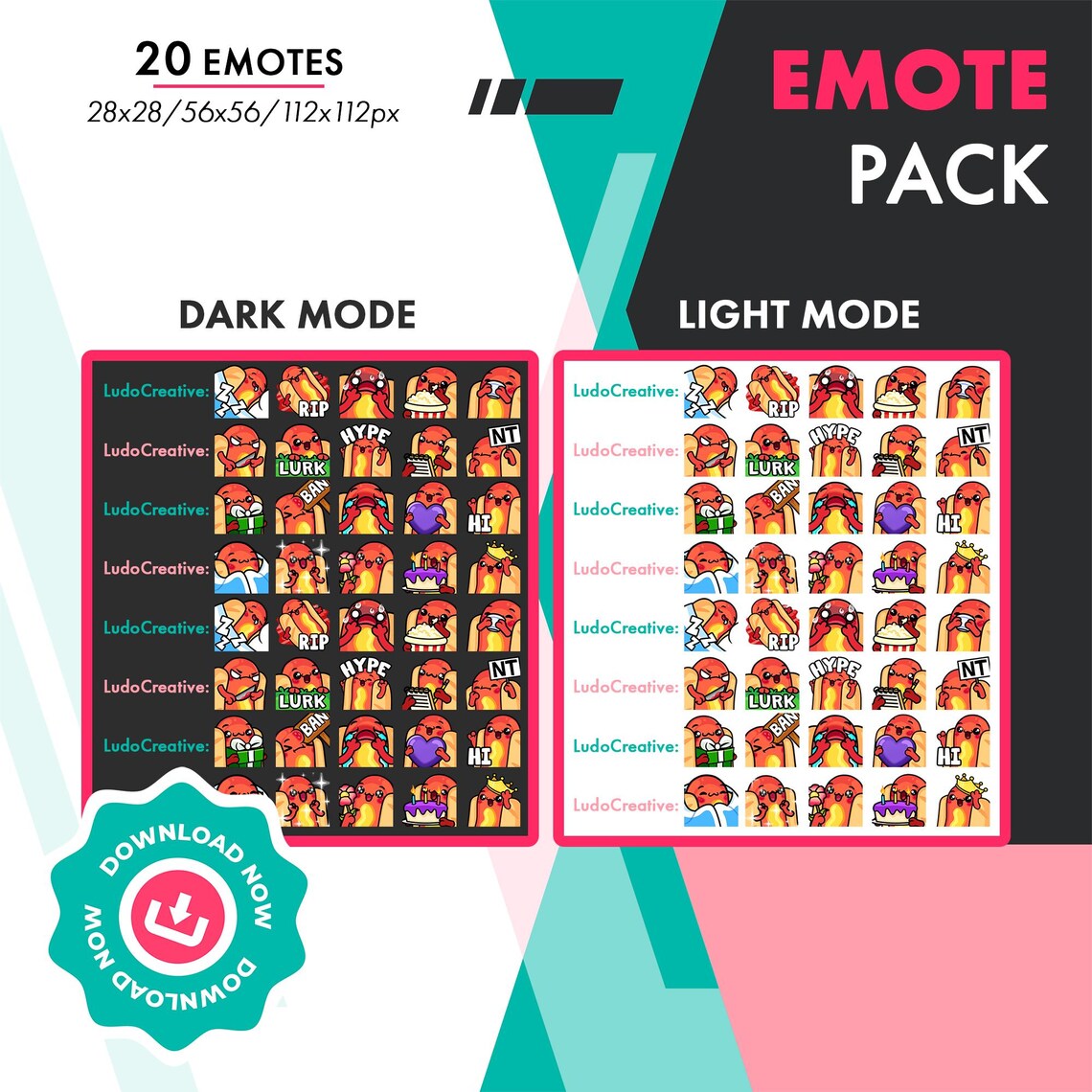 Mega Hotdog Emote Pack, 20 Cute Sausage Hi, Hype, Noted Still Emote Set ...