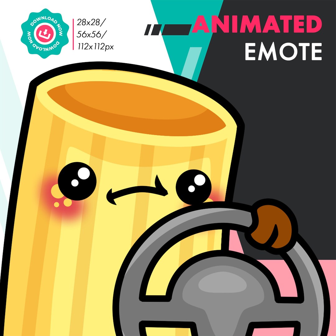 Animated Pasta Driving Emote, Animated Steering Wheel Emote for Twitch ...