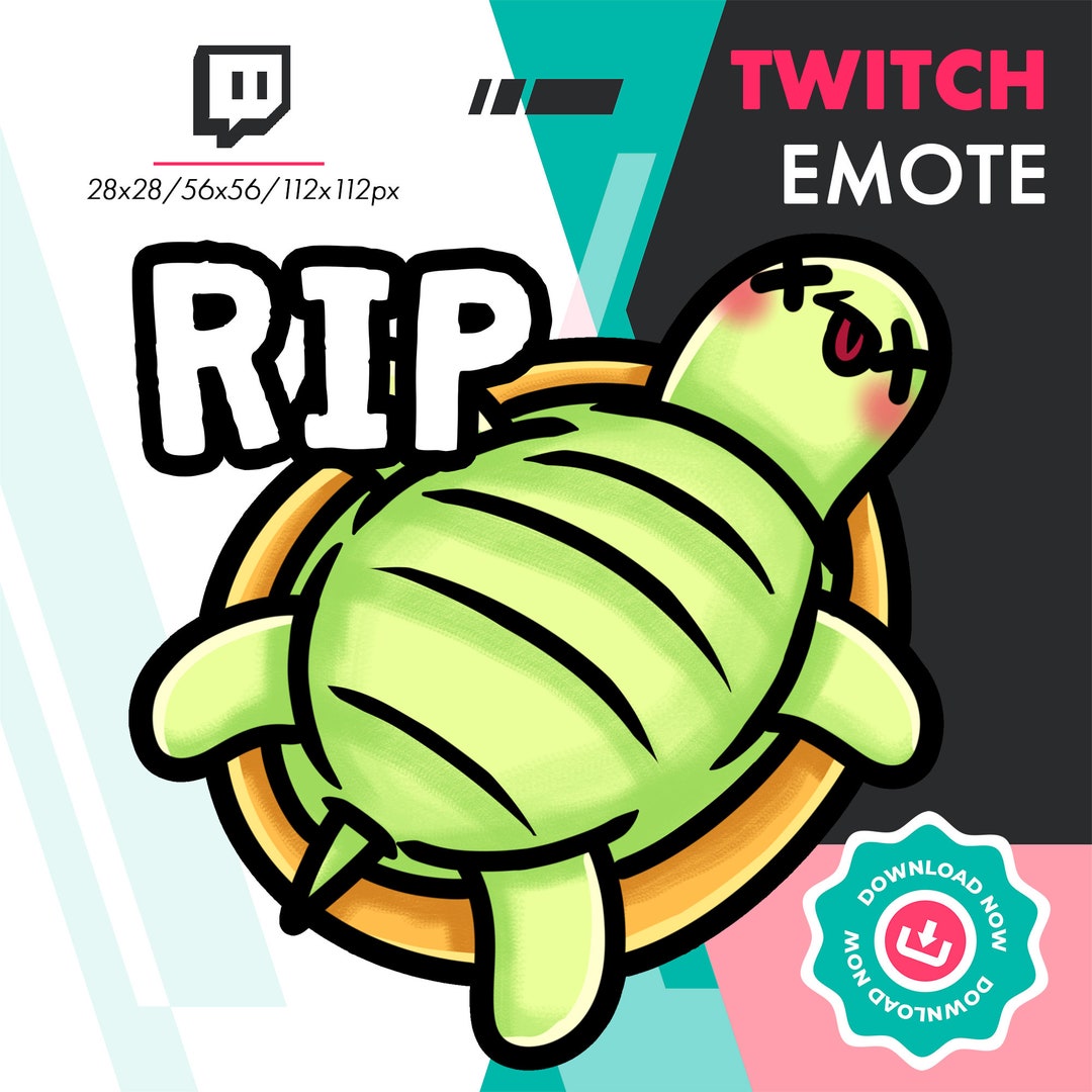 Twitch Turtle Emote | Cute Tortoise RIP Emote for Twitch Youtube ...